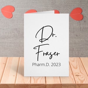 Pharmd Graduation Card, Personalized Doctor of Pharmacy Gift, Pharmd ...
