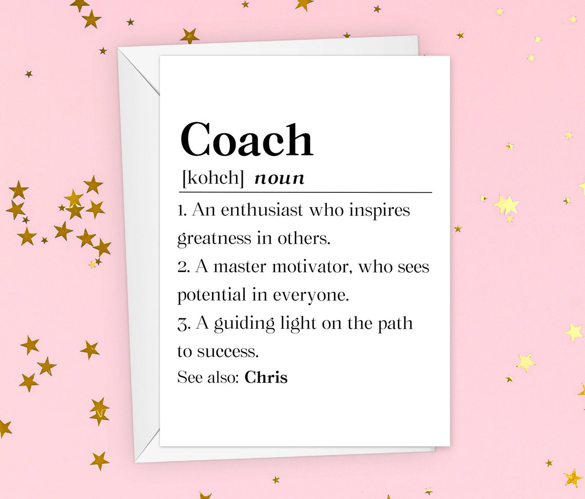 Personalized Coach Thank You Card, Coach Appreciation Gift, Coach ...