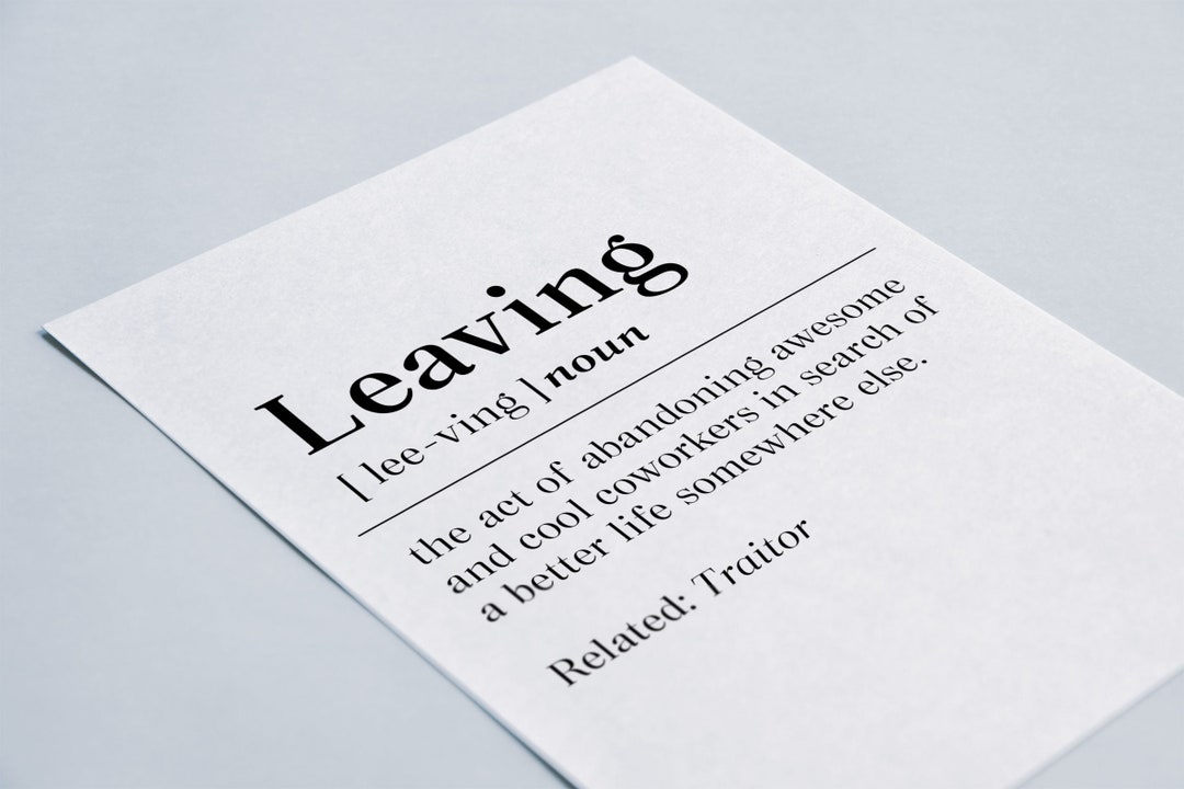 Funny Coworker Leaving Card - Card From Employee - Gift for Coworker ...