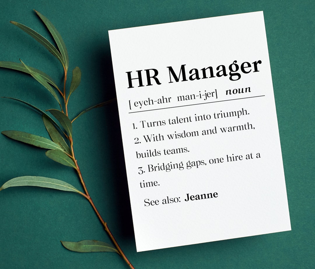 Personalized Hr Manager Birthday Card, Custom Human Resources Gift, Hr ...