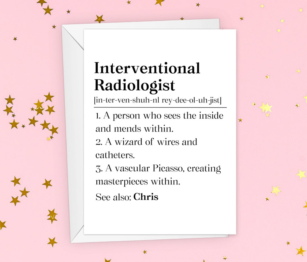 Personalized Interventional Radiology Graduate Card, Interventional ...