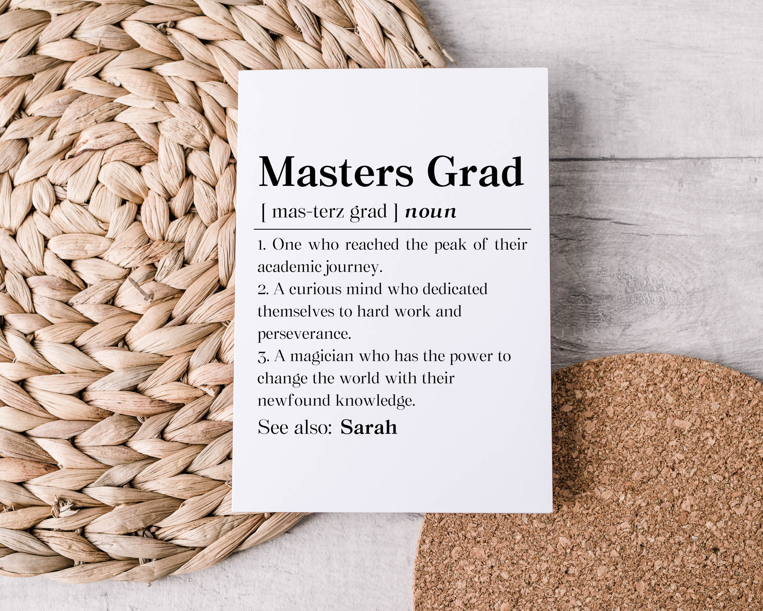 Personalized Masters Graduation Card Custom Masters Graduate - Etsy