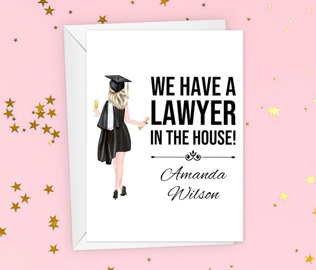 Personalized Lawyer Graduation Card, Law School Graduation for Daughter ...
