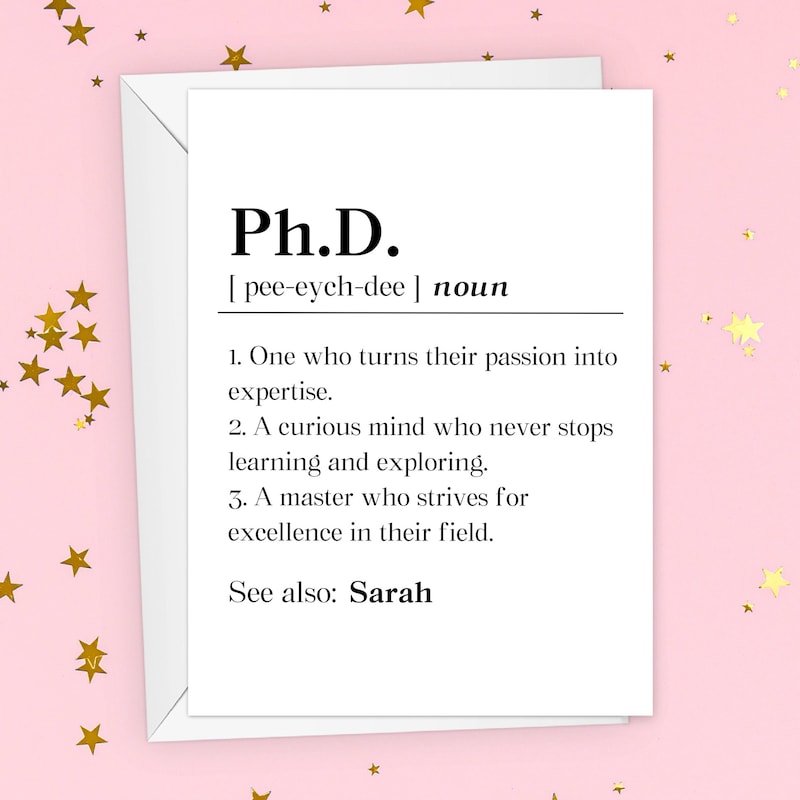 Phd Graduation Card - Etsy