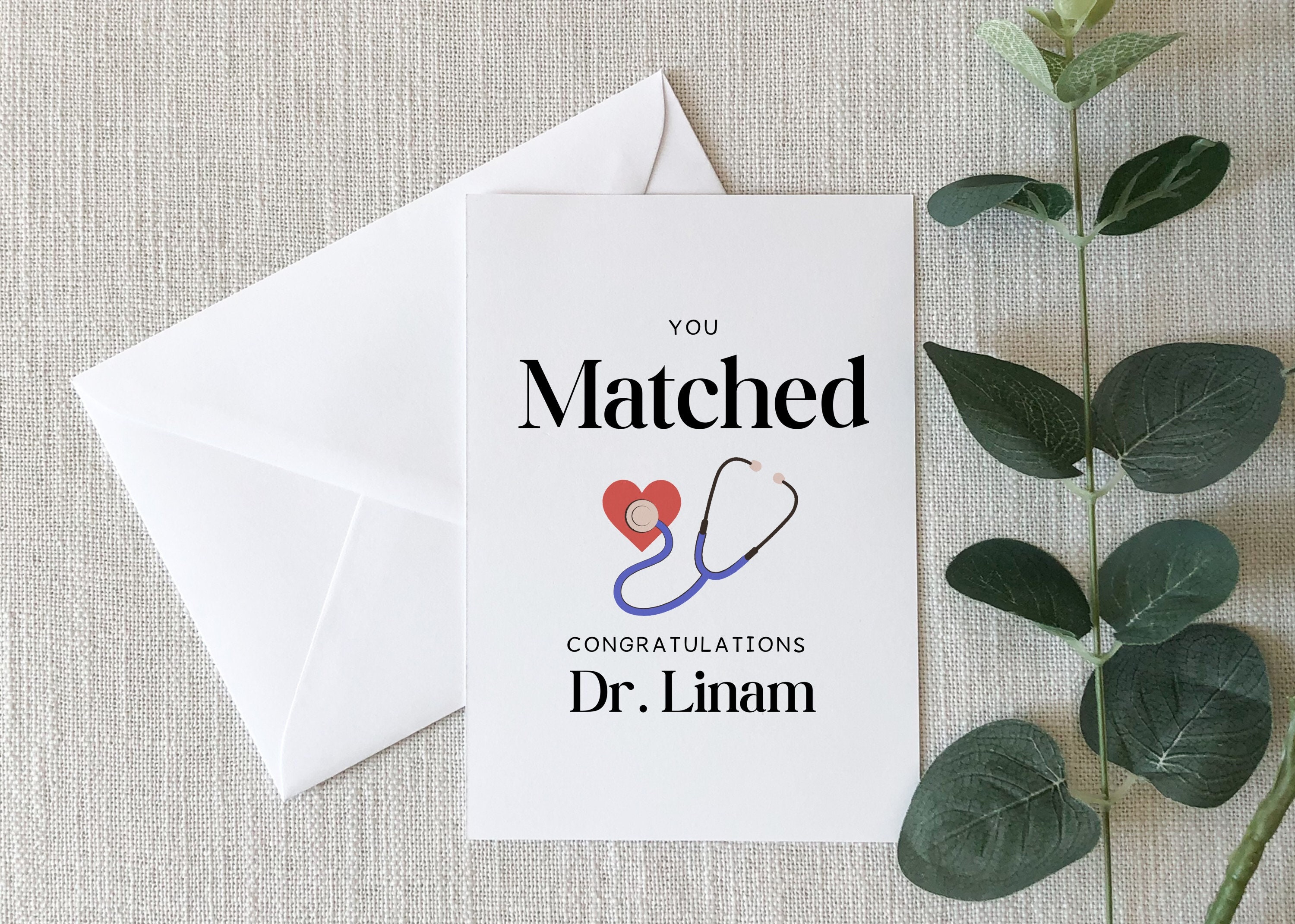 Personalized Match Day Card, Custom Residency Gift, Match Day ...