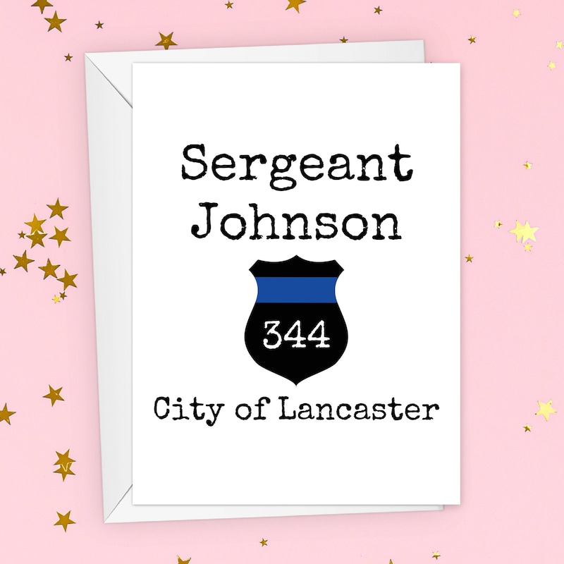 Police Officer Card - Etsy