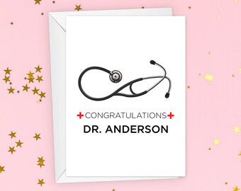 Congrats Doctor Personalized Card, Custom New Doctor Gift, Residency ...