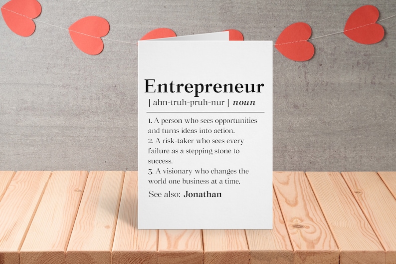 Personalized New Business Owner Card, Business Owner Anniversary Gift ...
