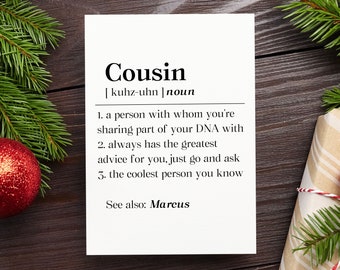 Thank You Cousin Card - Etsy