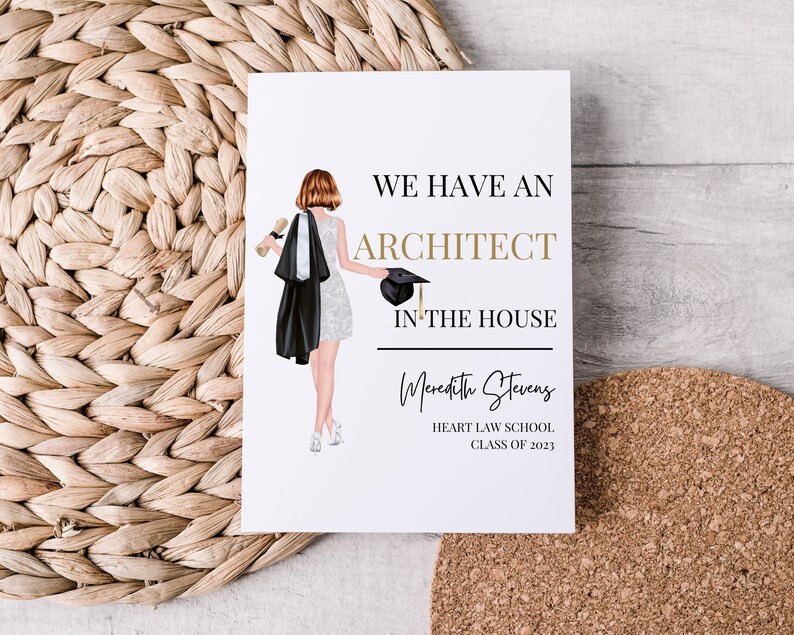 Personalized Architect Graduation Card Architecture Graduate - Etsy