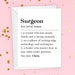 Personalized Surgery Resident Card, Surgery Graduation Gift, Match Day ...