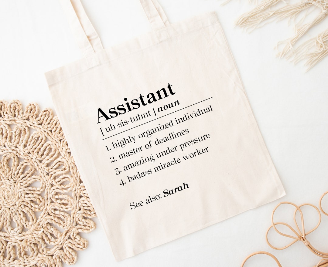 Personalized Assistant Definition Tote Bag, Administrative Assistant ...