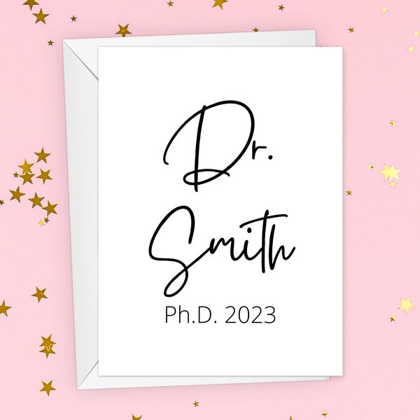 Phd Graduation Card - Etsy