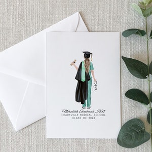 Nursing School Graduation Card, Personalized Nurse Graduate Gift, Nurse ...