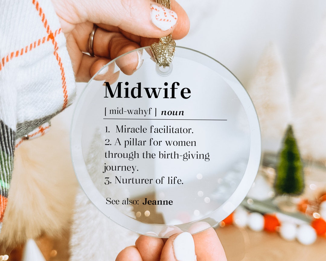 Personalized Midwife Birthday Glass Ornament, Custom Midwife Gift ...
