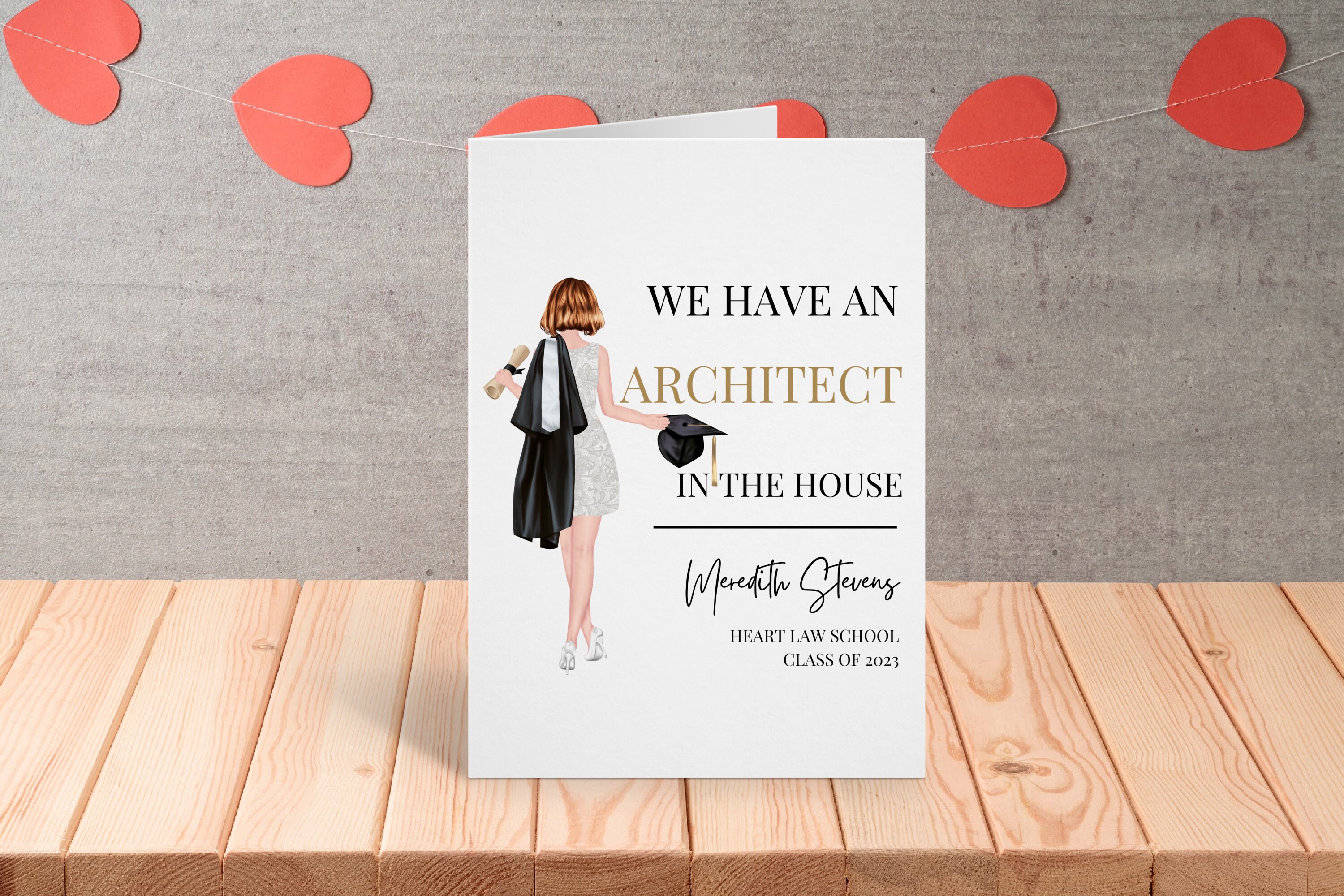 Personalized Architect Graduation Card, Architecture Graduate for Her ...