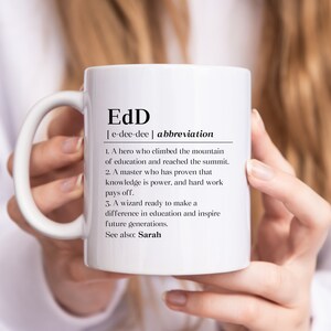 Personalized Edd Graduation Mug, Custom Doctor of Education Graduate ...
