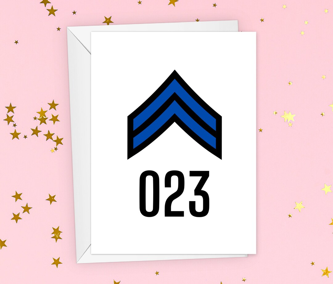 Custom Badge Number Card, Personalized Police Officer Rank Card, Law ...