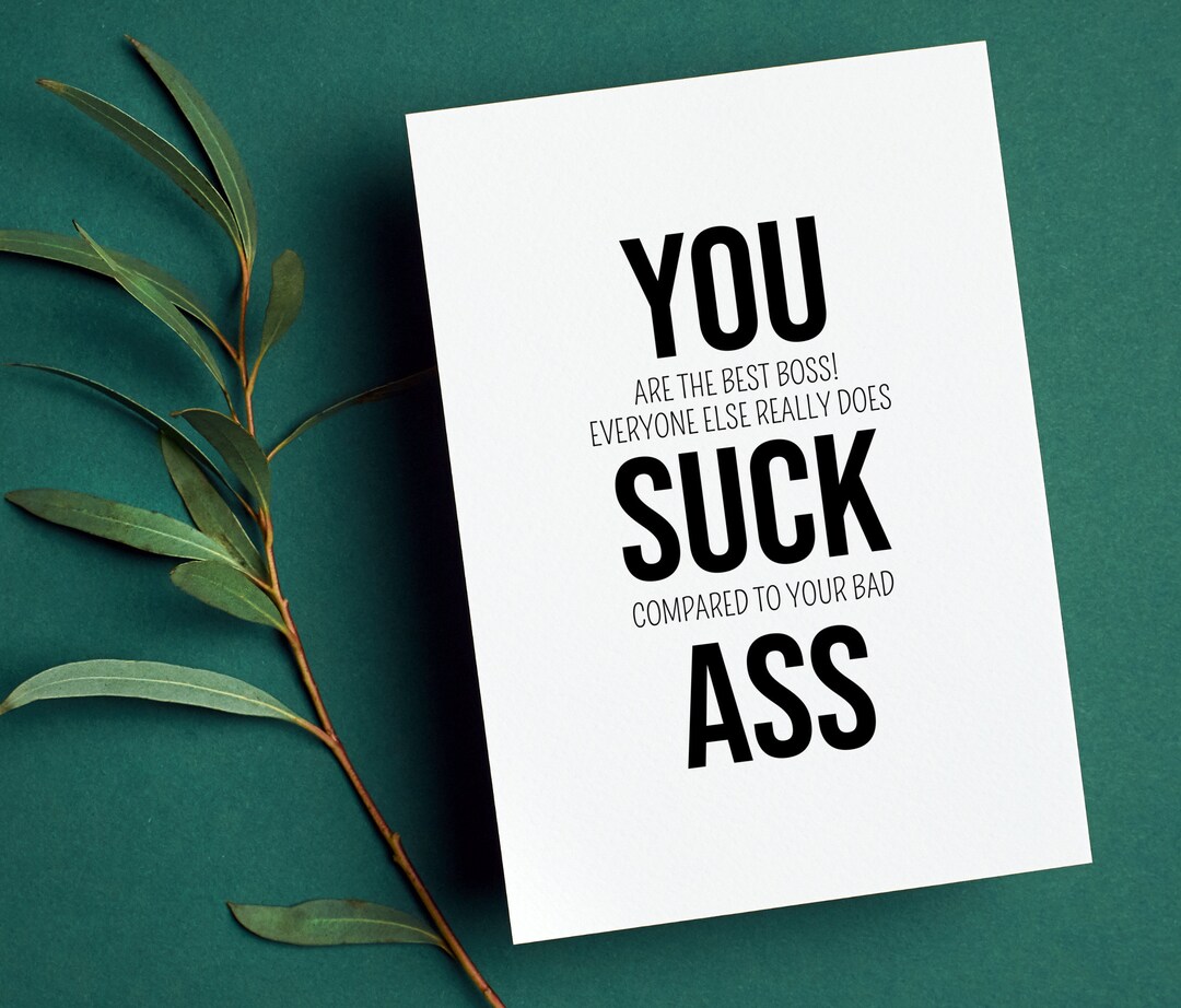 Funny Boss Birthday Card Funny Manager Gift Office Manager - Etsy