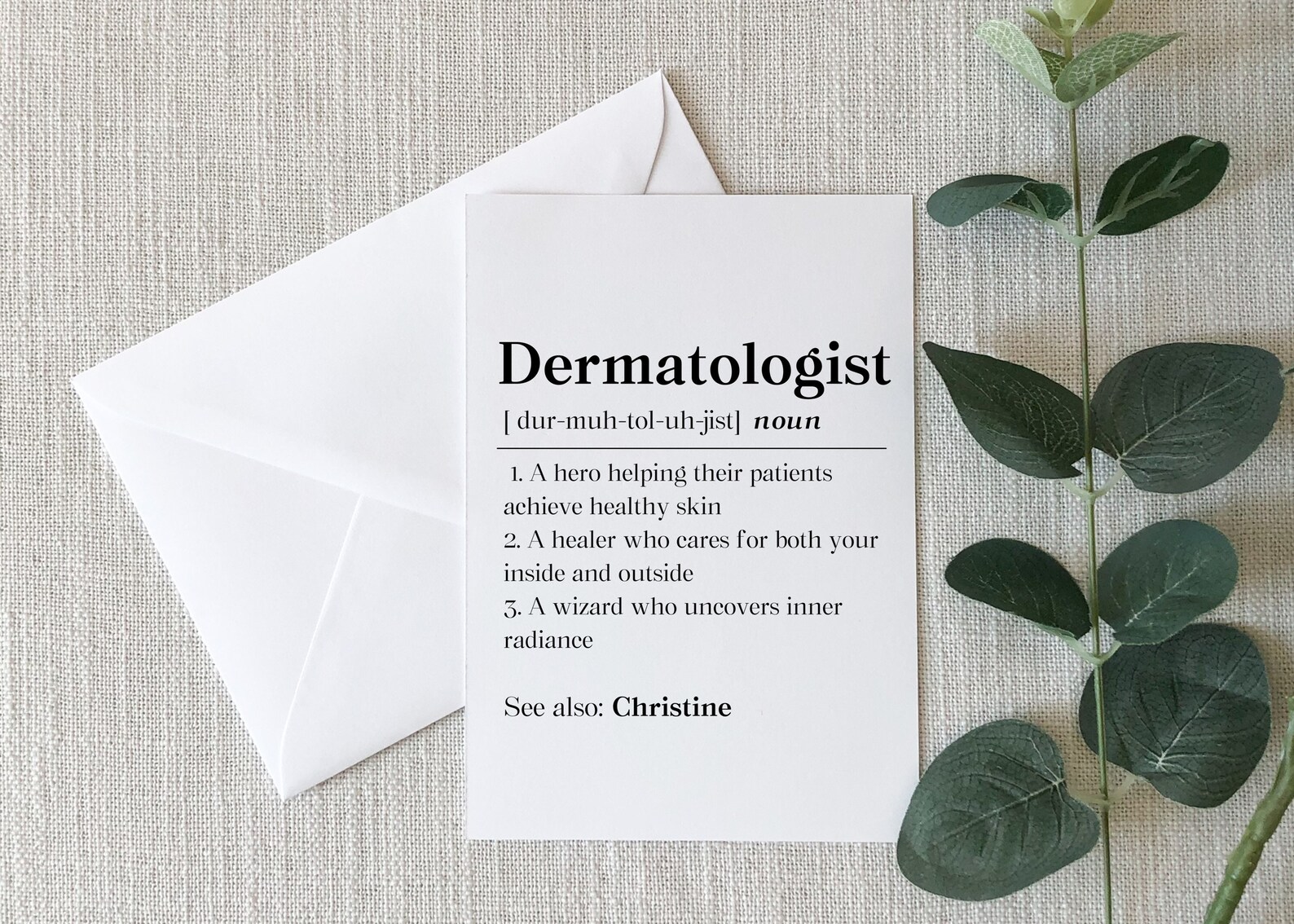 Personalized Dermatologist Birthday Card, Derma Dr Definition Gift ...