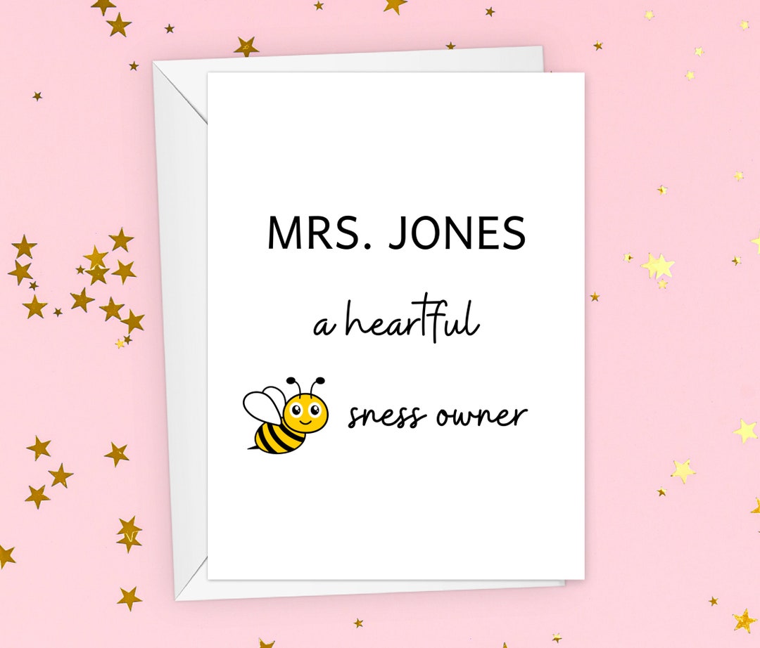 Personalized Woman Business Owner Card Business Owner Thank - Etsy
