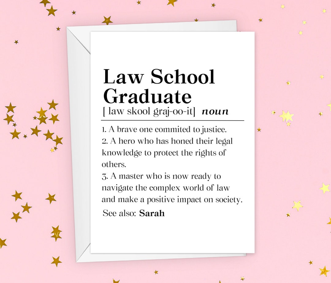 Personalized Law School Graduation Card, Custom Law School Graduate ...