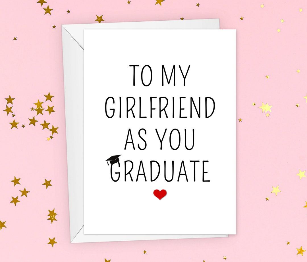 Graduation Girlfriend Card, Fresh Graduates Girlfriend Gift, Gf ...