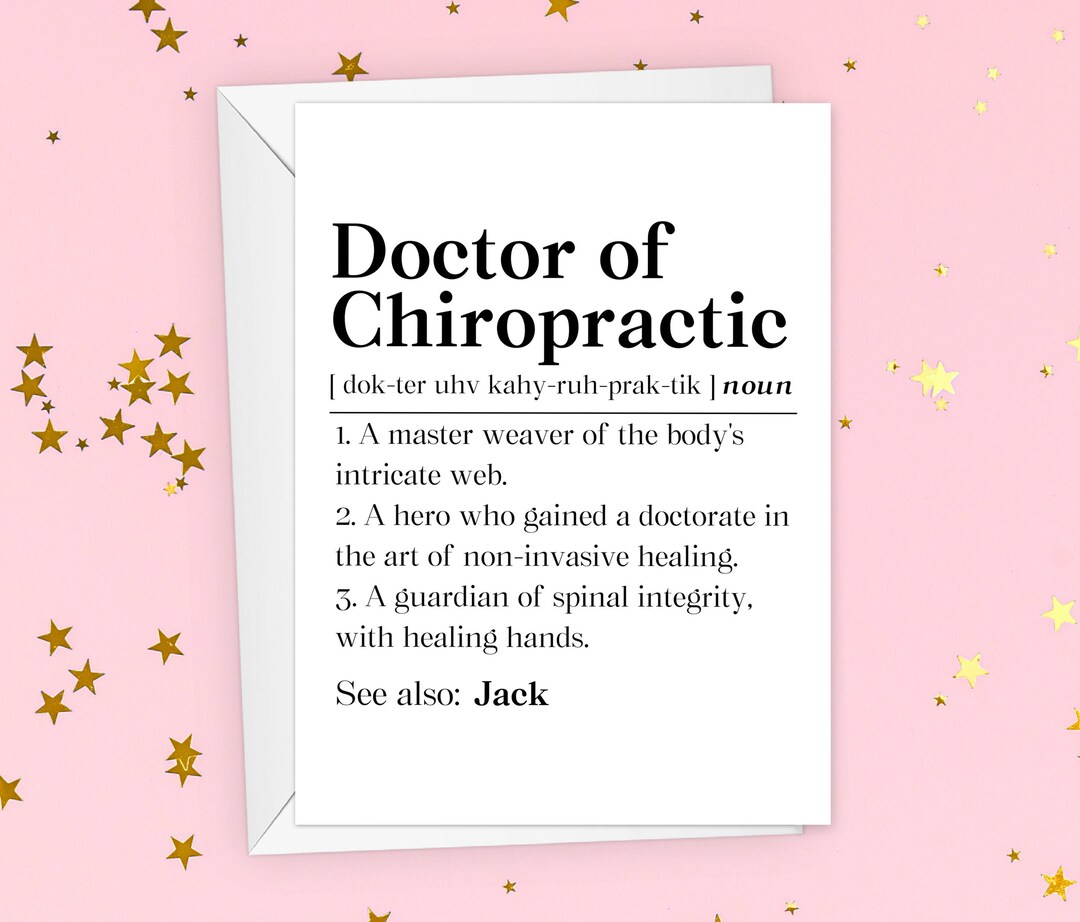 Personalized Doctor of Chiropractic Graduate Card, Custom Doctor of ...
