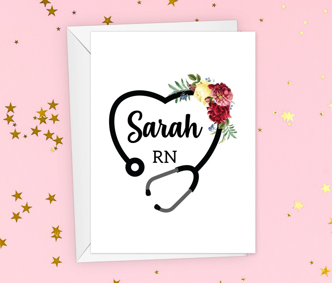 Personalized Nurse Graduation Card, Registered Nurse Gift, Bsn Rn ...