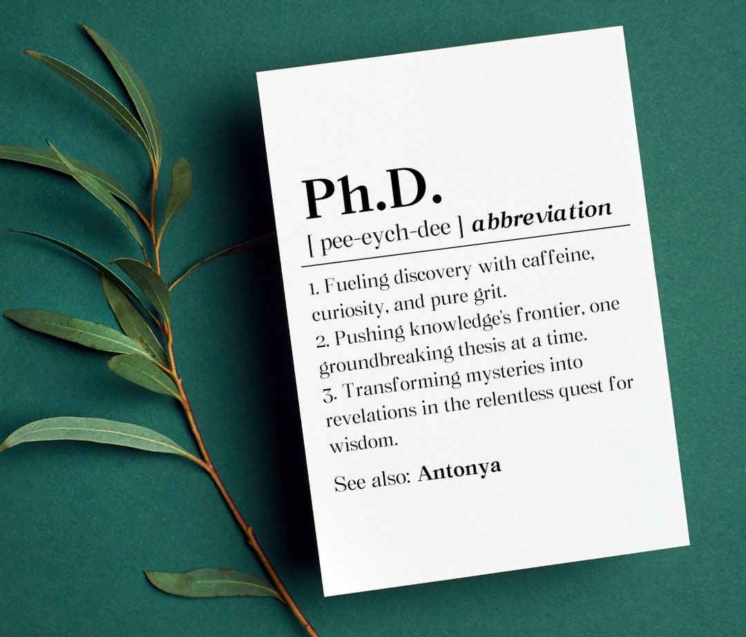Personalized Phd Card, Phd Candidate Gift, Dissertation Defense ...