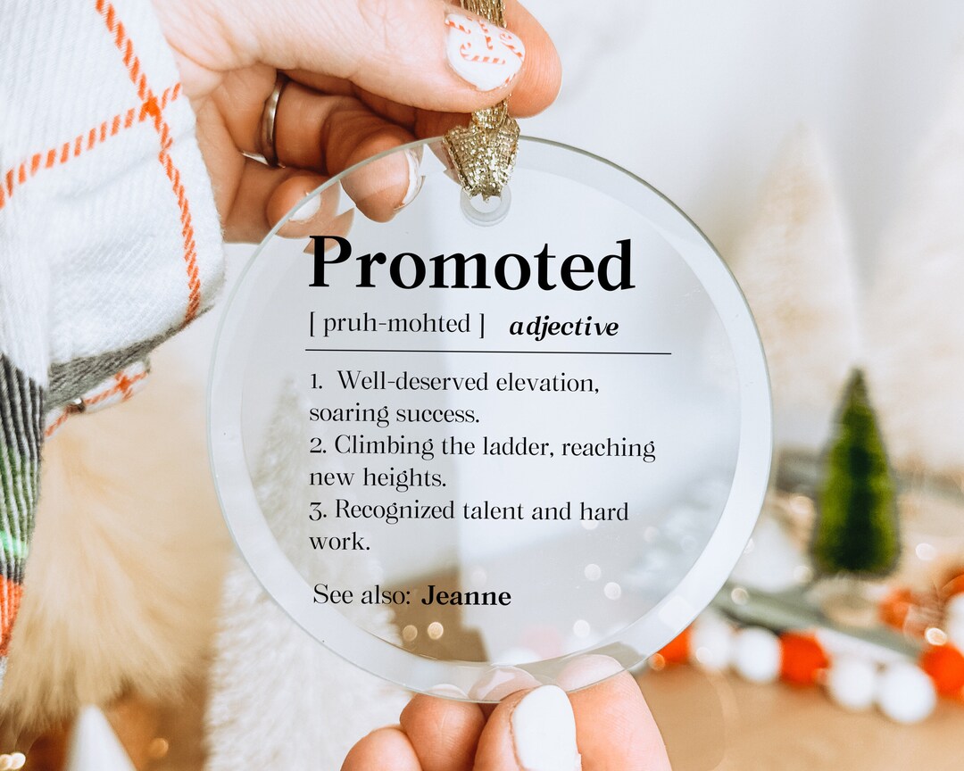 Personalized Promotion Congrats Glass Ornament, Custom Promoted ...