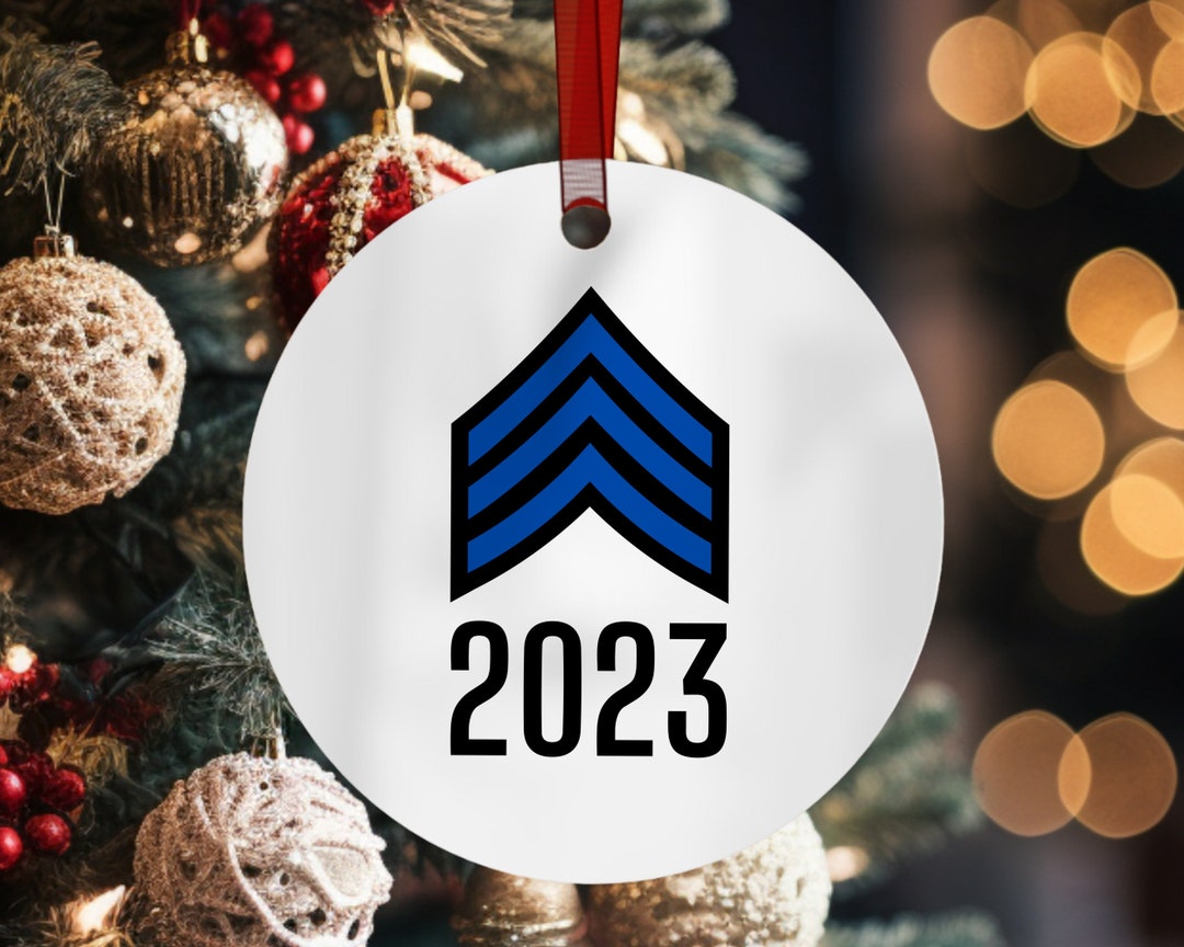 Sergeant Promotion Ornament, Custom Sergeant Gift, Personalized Year ...
