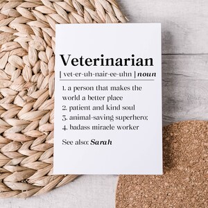 Personalized Veterinary School Graduation Card, Veterinary Medicine ...