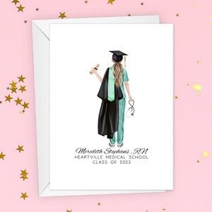 Nursing School Graduation Card, Personalized Nurse Graduate Gift, Nurse ...