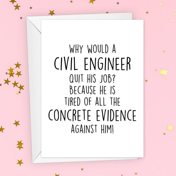 Civil Engineer Birthday Card - Etsy