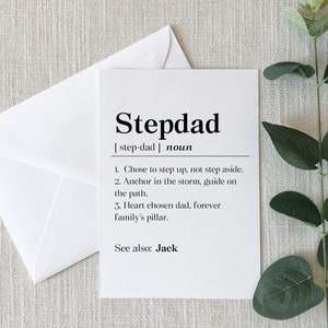 Fathers Day for Stepdad Card, Father's Day From Step Child Gift, Step ...