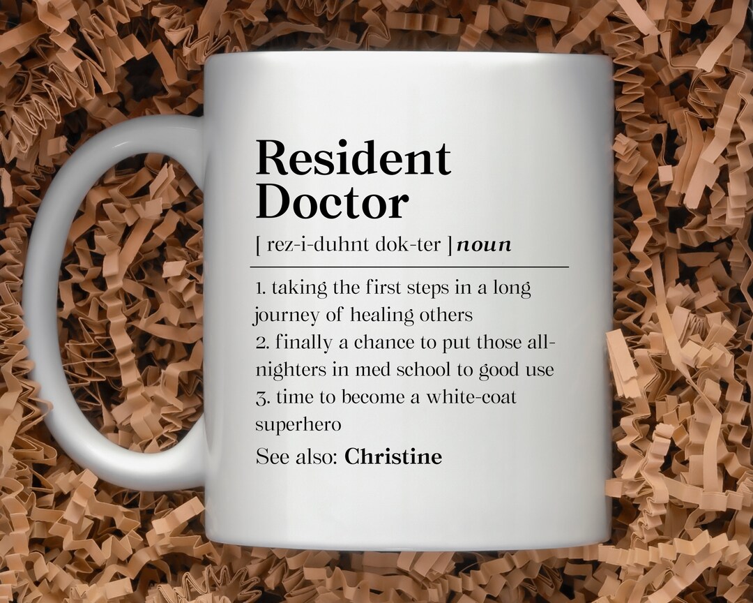 Custom Resident Doctor Definition Mug, Medical School Grad Gift, Med ...