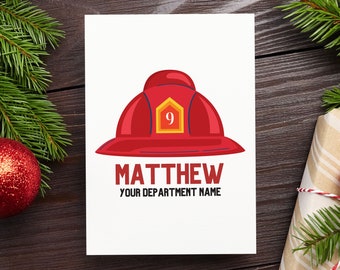Fire Helmet Card - Etsy