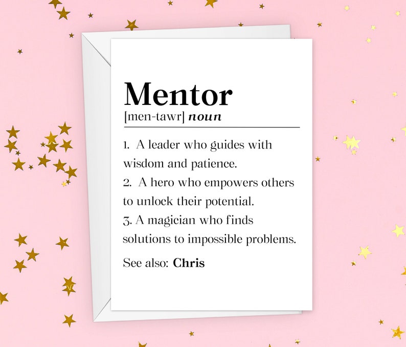 Personalized Mentor Thank You Card, Mentor Appreciation Gift, Mentor ...