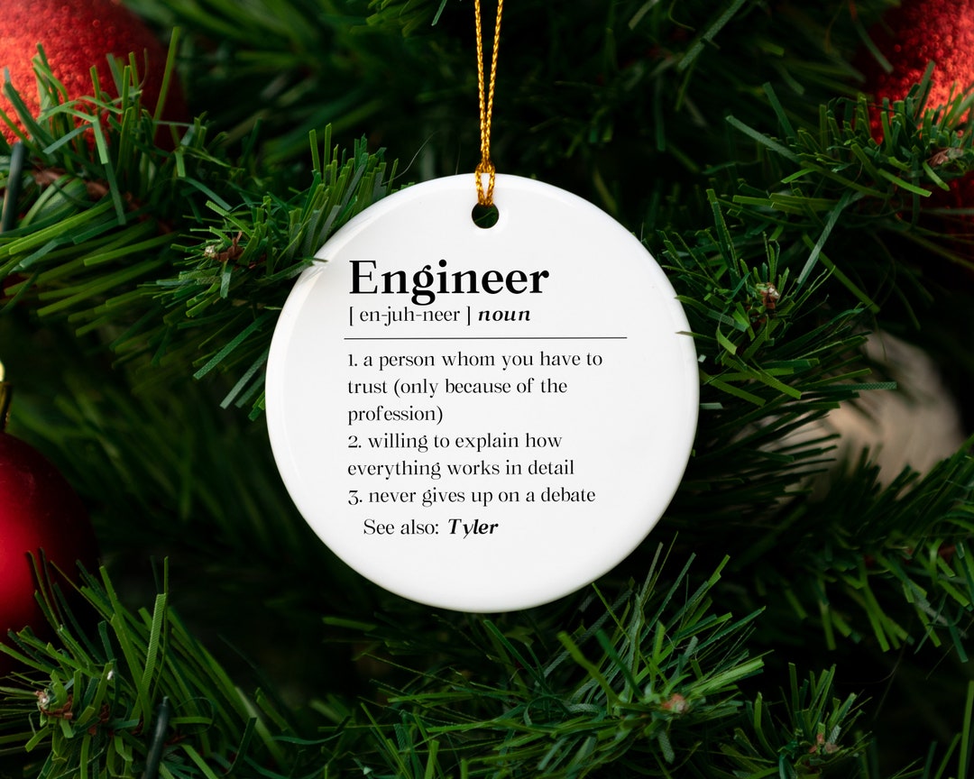 Personalized Engineer Ornament, Funny Engineer Gift, Mechanical ...