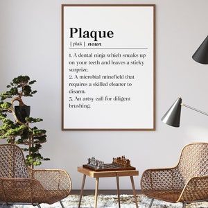 Dental Art Digital Poster, Dental Office Decor Art Digital, Plaque ...