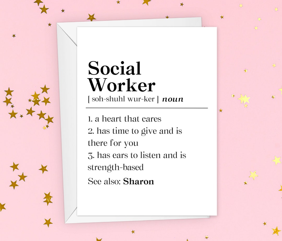 Personalized Social Worker Card, Social Worker Appreciation Gift ...