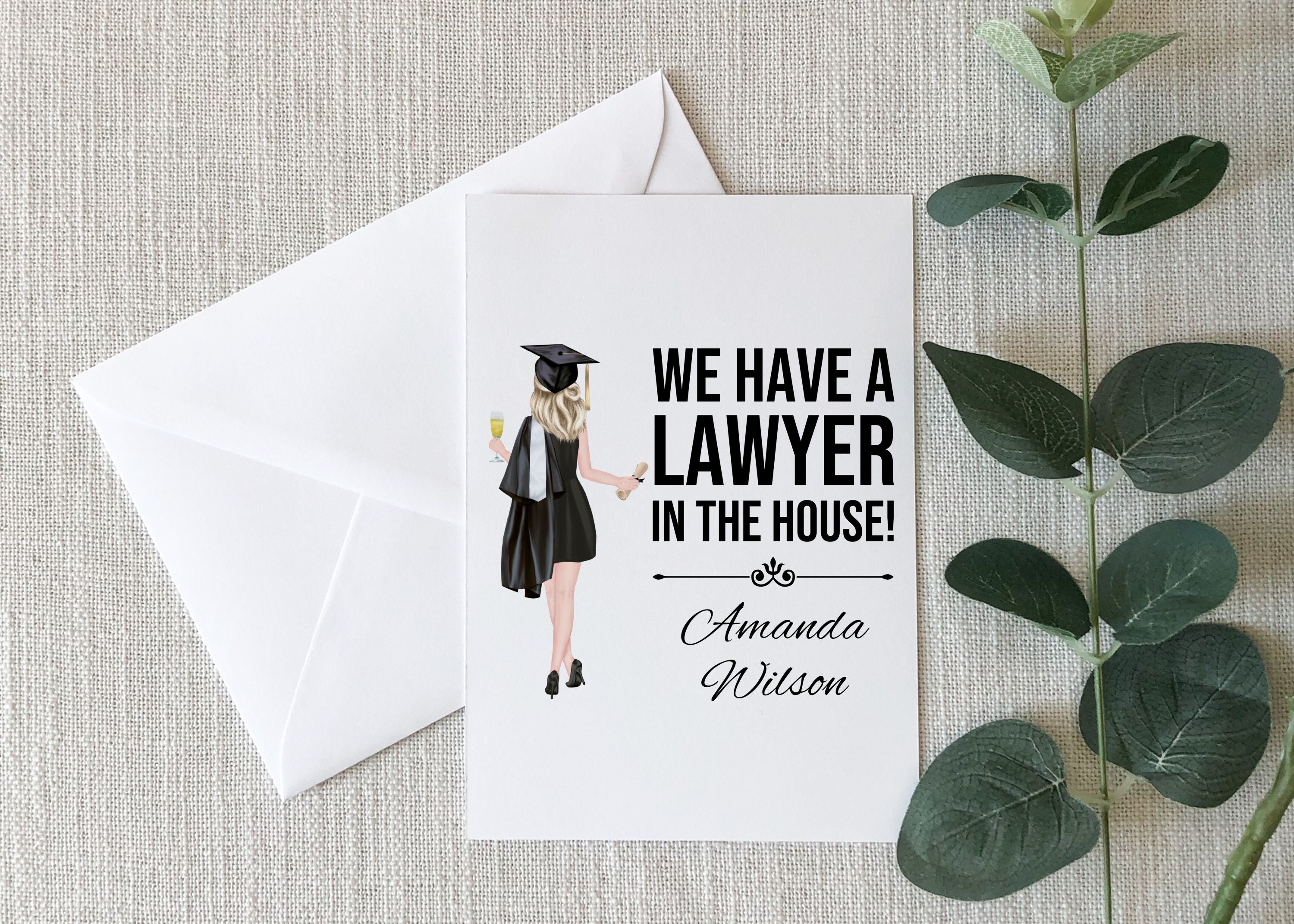 Personalized Lawyer Graduation Card, Law School Graduation for Daughter ...
