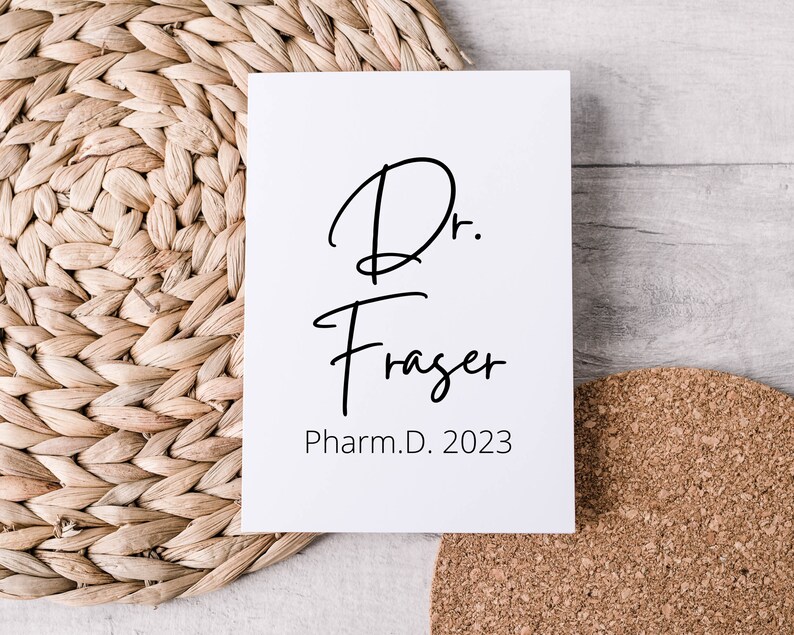Pharmd Graduation Card, Personalized Doctor of Pharmacy Gift, Pharmd ...