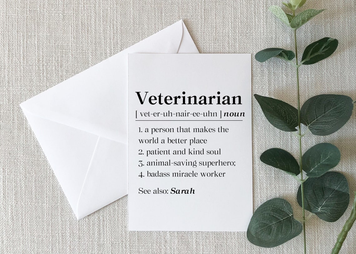 Personalized Veterinary School Graduation Card, Veterinary Medicine ...