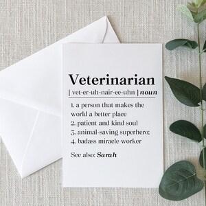Personalized Veterinary School Graduation Card, Veterinary Medicine ...