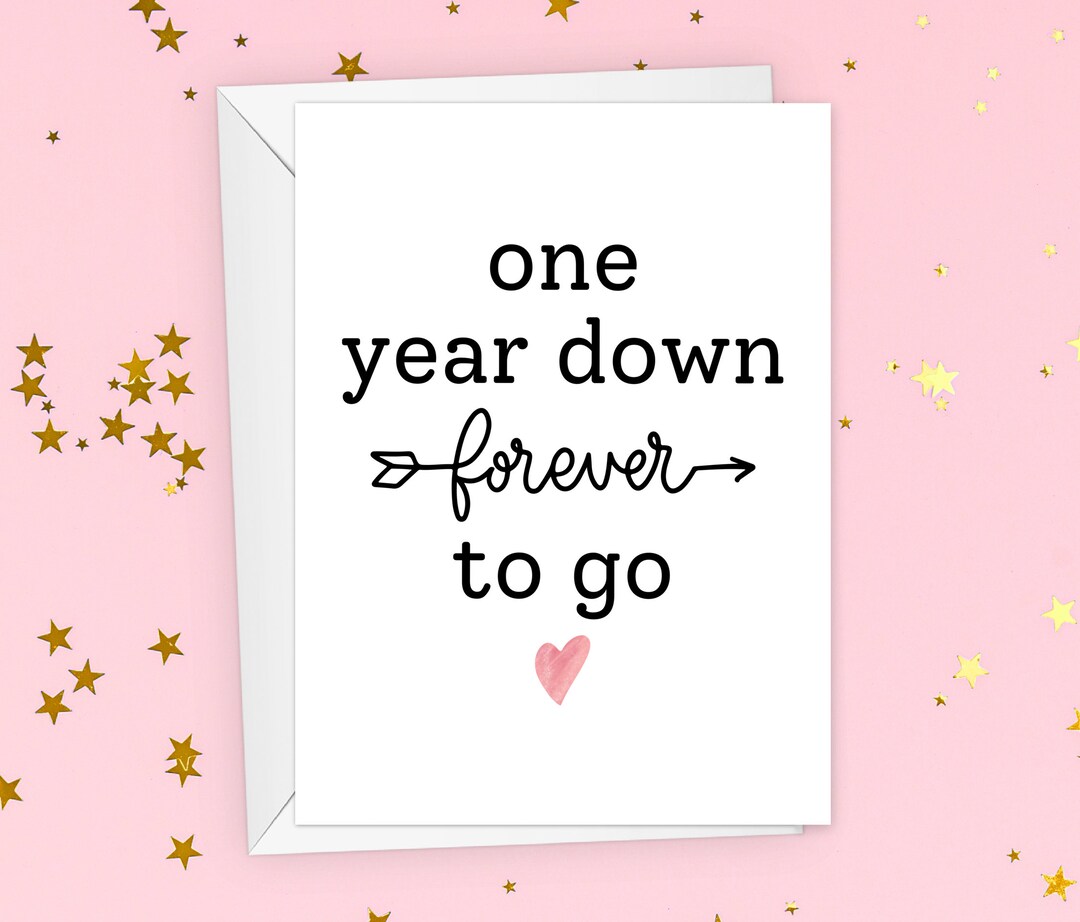 Paper Anniversary Card, First Anniversary Card for Him, 1st Wedding ...