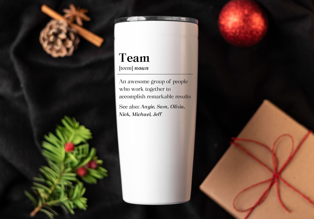 Team Definition Tumbler Personalized Corporate Gift Coworker - Etsy