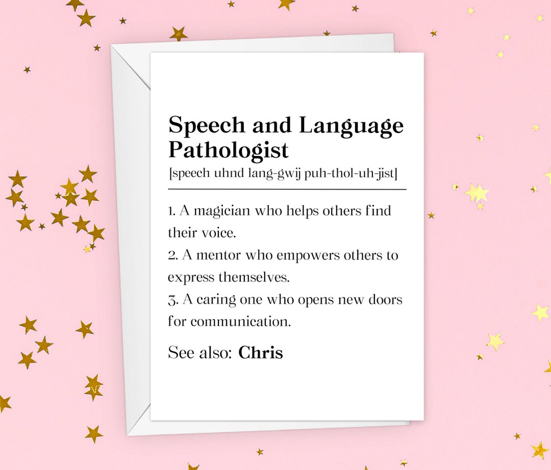 Personalized Slp Graduation Card, Custom Slp Gift, Speech and Language ...