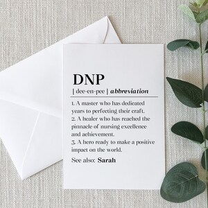 Personalized Dnp Graduation Card, Custom Doctor of Nursing Practice ...